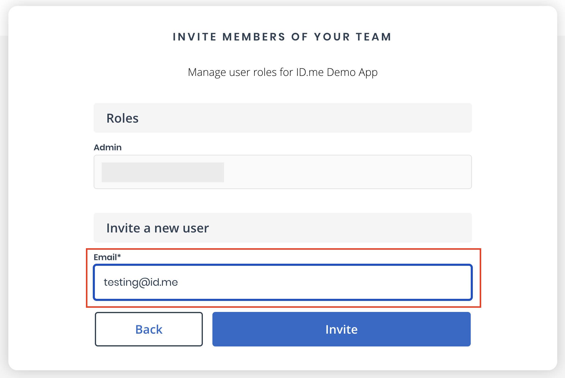 Managing team members | ID.me Developer